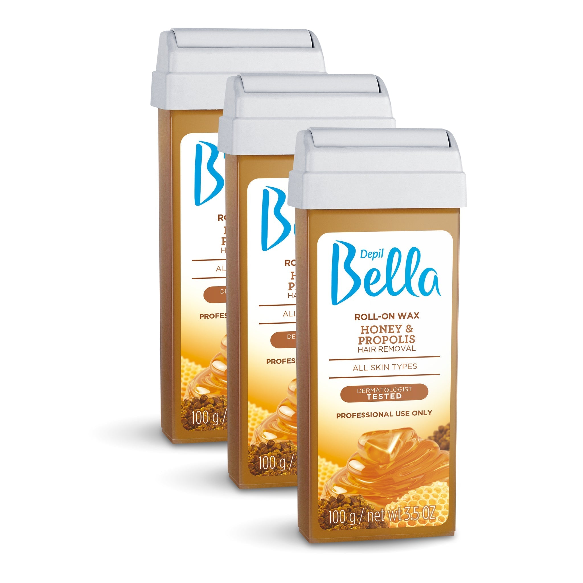Depil Bella Roll-On Honey with Propolis Wax Hair Removal Cartridges 3.
