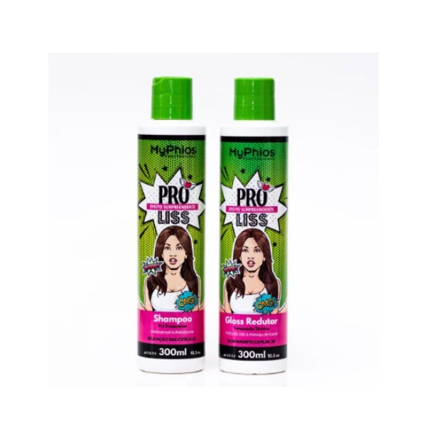 Progressive Brush Hair Straightening Volume Reducer Proliss Kit 2x300